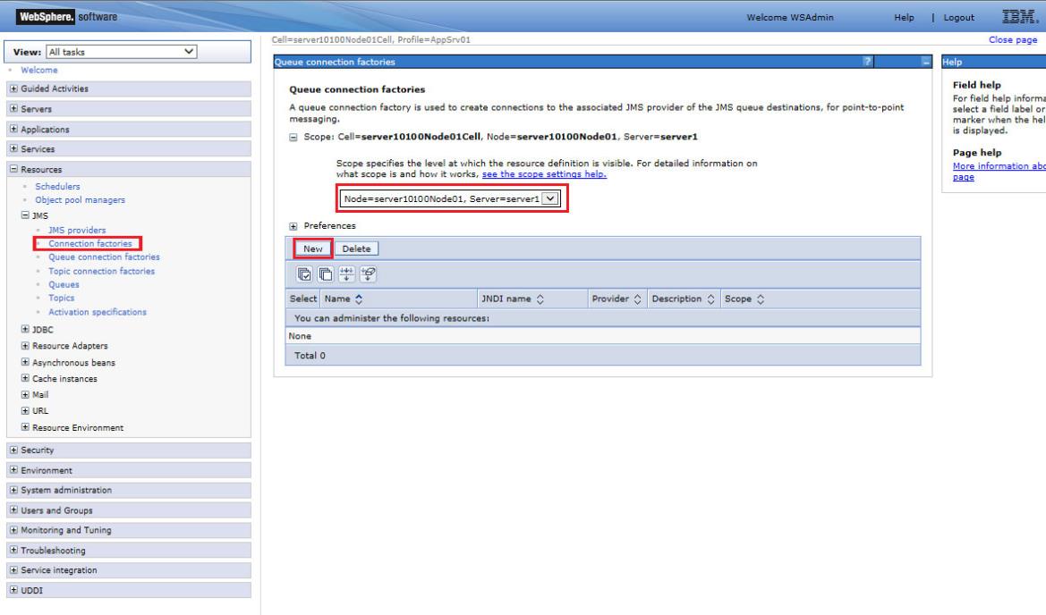 Create Queue Connection Factory